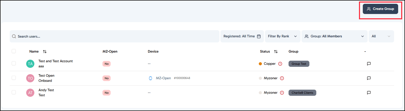 How to Create Groups within Myzone Users