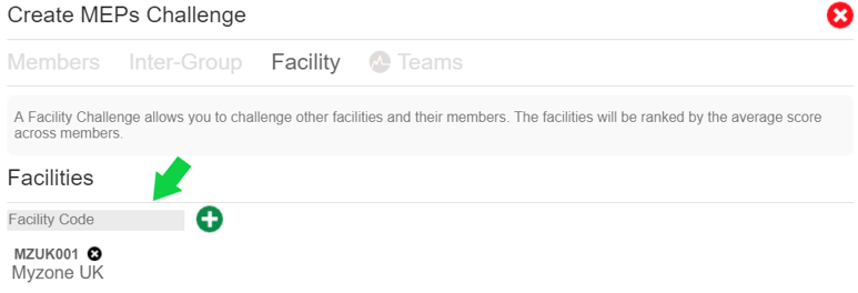 Can I run a Myzone challenge with another facility?