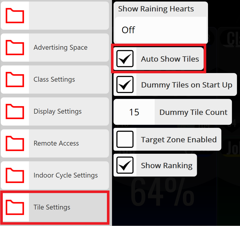 Can I hide member tiles in the Myzone software?