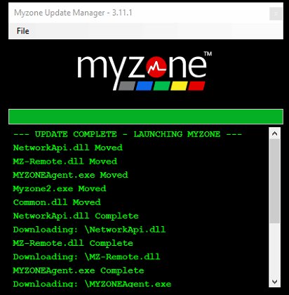 How to update your Myzone software